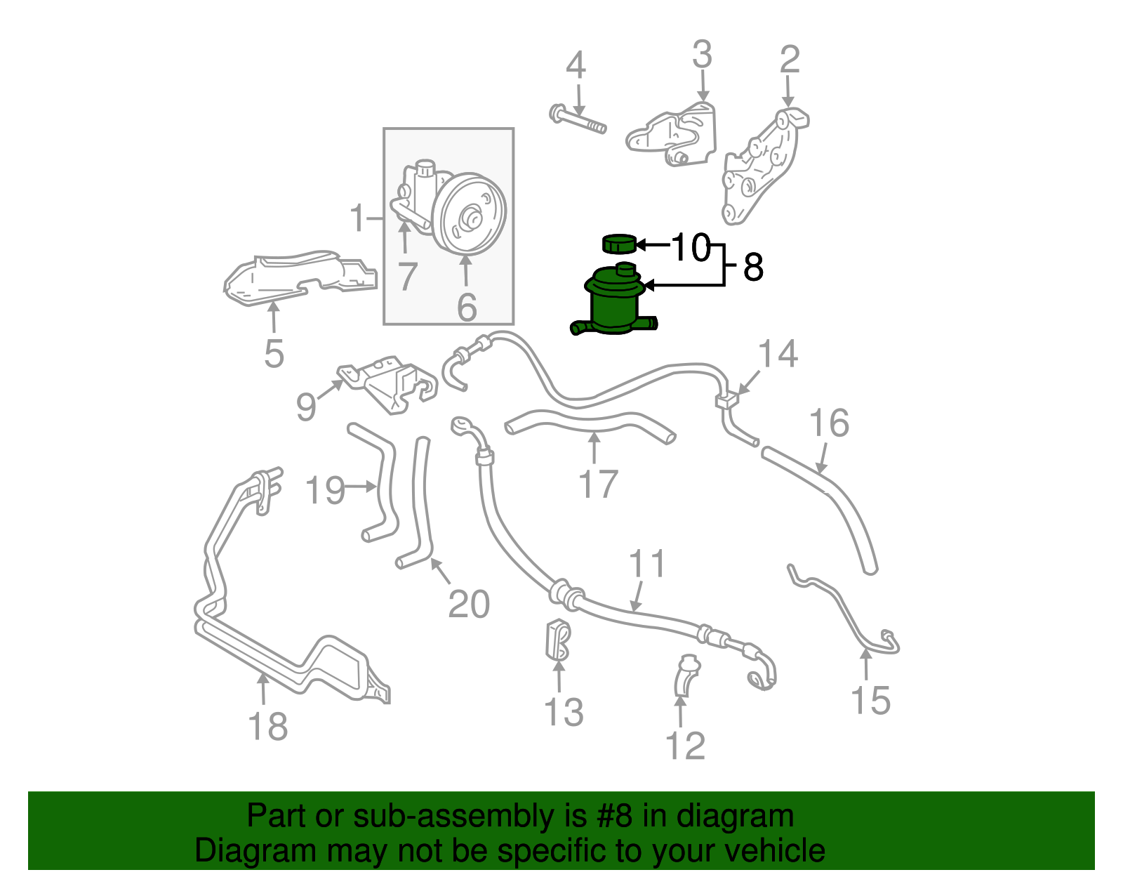 Hyundai - 57150-25000 - Reservoir Assembly - 2000-2002 Hyundai Accent ...