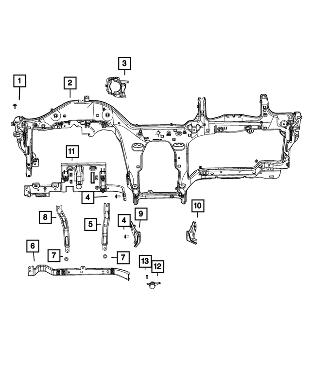 2024 Jeep Instrument Panel Bracket 68535710AC | AutoNationParts.com