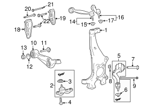 48620-50081 - Lower Control Arm - 2008-2017 Lexus | My L Parts