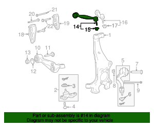 48630-59125 - Suspension Control Arm 2007-2017 Lexus | AutoNationParts.com