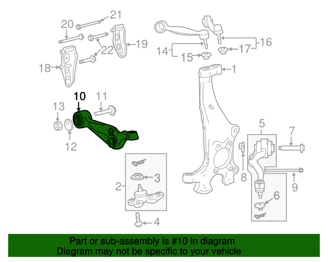 4864050081 - Lower Control Arm 2008-2017 Lexus | Lexus Parts Outlet