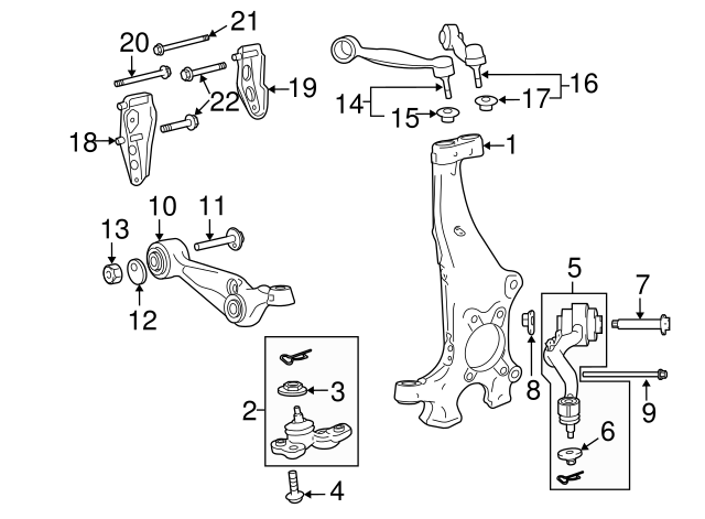 48670-59025 - Lower Control Arm 2013-2017 Lexus | Longo Lexus Parts