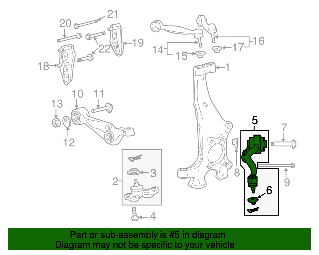 2013-2017 Lexus Lower Control Arm 48670-59025 | OEM Parts Online