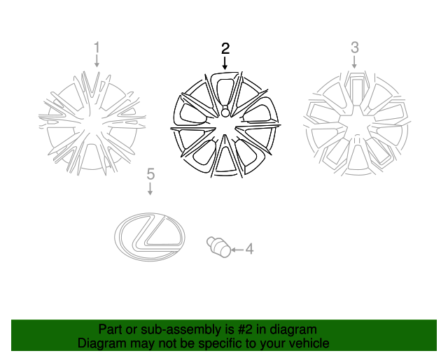 4261A-11010 - Wheel, Alloy - 2021 Lexus | DiscMonster