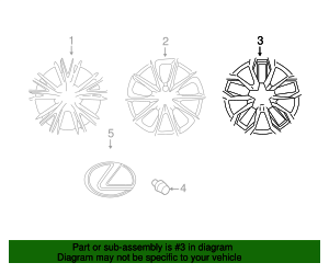 2024 Lexus Wheel, Alloy 4261A-11050 | AutoNationParts.com