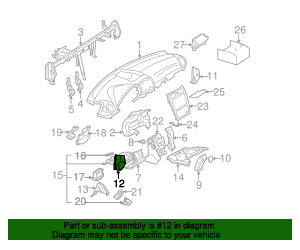 209-680-01-23-9051 - Instrument Panel Side Cover 2003-2009 Mercedes ...