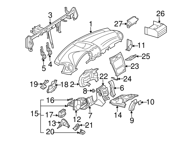 209-689-00-16 - Center Support 2003-2004 Mercedes-Benz | Mercedes-Benz ...