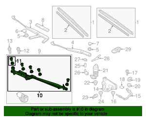 2011-2017 Volkswagen Touareg Wiper Linkage 7P0-955-601-A | QuirkParts