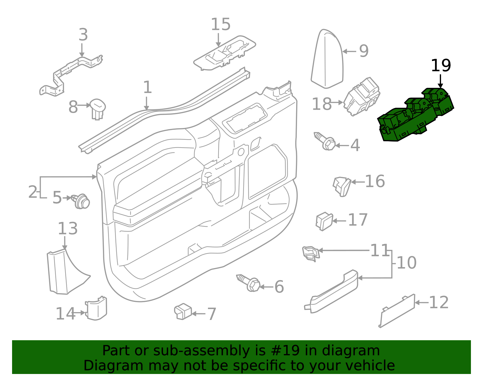 Genuine OEM Ford Part - Motorcraft™ Door Window Switch SW-7927 ...