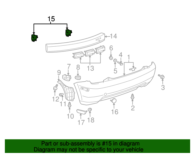 2004-2006 Scion xA Bracket Assembly Rear Bum 52180-52010 | Toyota Parts ...