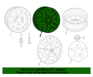 2014-2019 Ram Wheel, Alloy 68244971AA | TascaParts.com