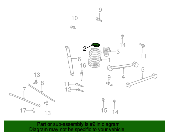 2000-2020 GM Leaf Spring Insulator 15765071 GM | GMPartsDirect.com