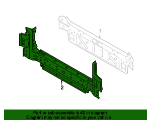 41347381155 - 2015-2019 BMW X6 Rear Body Reinforced (41-34-7-381-155 ...