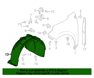 2018-2020 Chevrolet Equinox Fender Liner - Passenger Side (RH) 84364223 ...