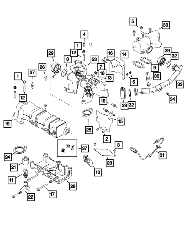 2019-2022 Ram Exhaust Manifold Pressure Sensor 68444078AA | Mopar eStore