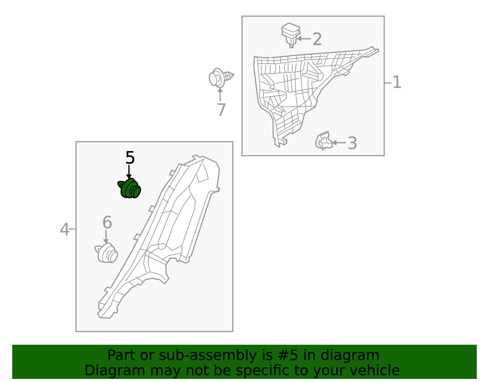 KD45-68-865 - Upper Center Pillar Trim Fastener - 2013-2025 Mazda ...