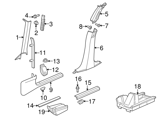 2005-2021 Mopar Cowl Kick Panel Insert 68082551AA | TascaParts.com