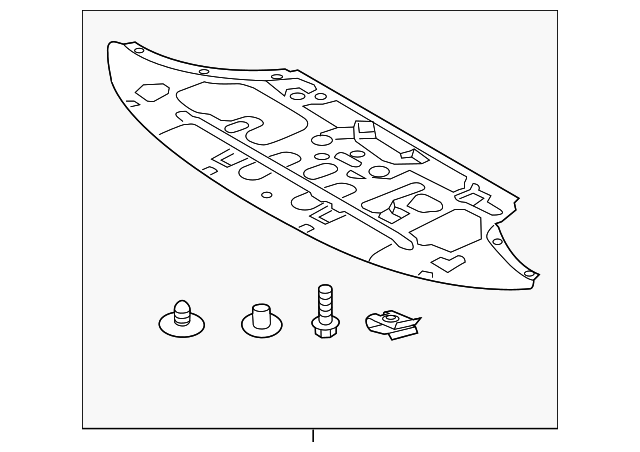 Hyundai - 29110-D2000 - Under Cover - 2017-2019 Genesis G90 | OEM ...