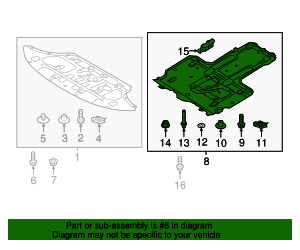 29140-D2100 - Radiator Support Splash Shield 2017-2022 Genesis G90 ...