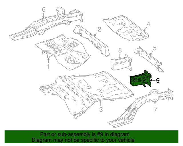 2012-2019 Mercedes-Benz Longitudinal Member 166-610-11-10 | Mercedes ...