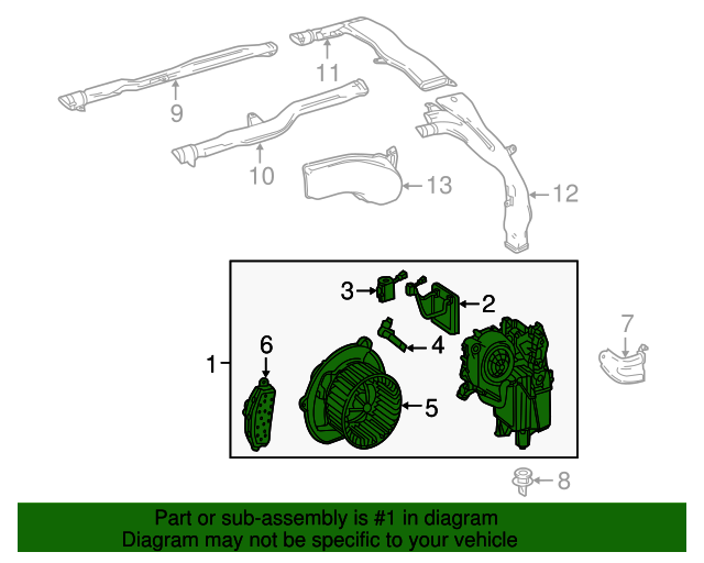 166-830-16-60 - Evaporator Assembly 2013-2019 Mercedes-Benz | Mercedes ...