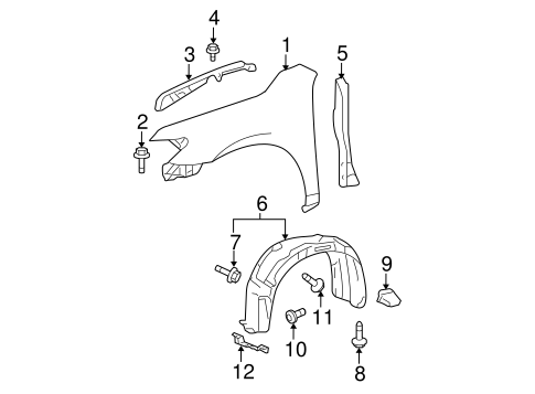 Fender & Components for 2011 Toyota Camry | OEM Genuine Toyota Parts