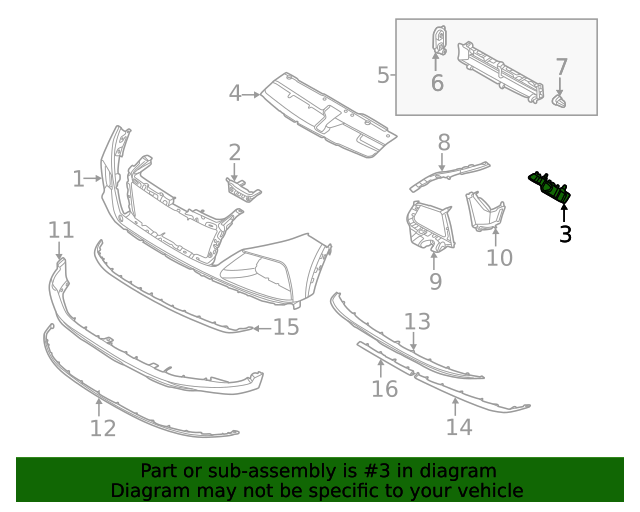 2022-2024 Hyundai Tucson Mount Bracket 86551-CW000 | OEM Parts Online