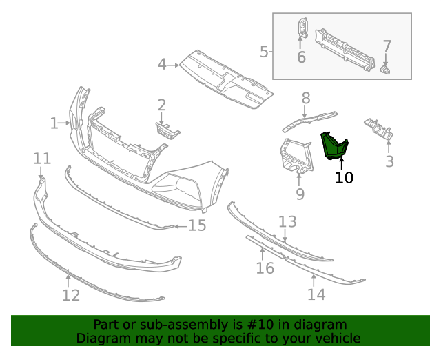 2022-2024 Hyundai Tucson Brake Air Duct 86543-CW000 | OEM Parts Online