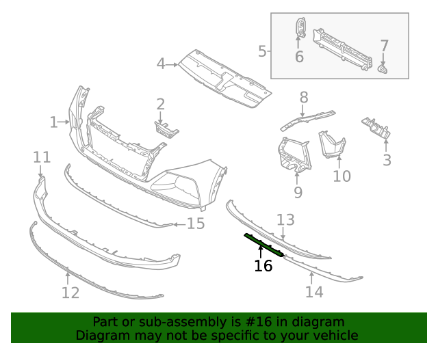 86569-CW010 - Bumper Trim 2022-2024 Hyundai Tucson | AutoNation Parts