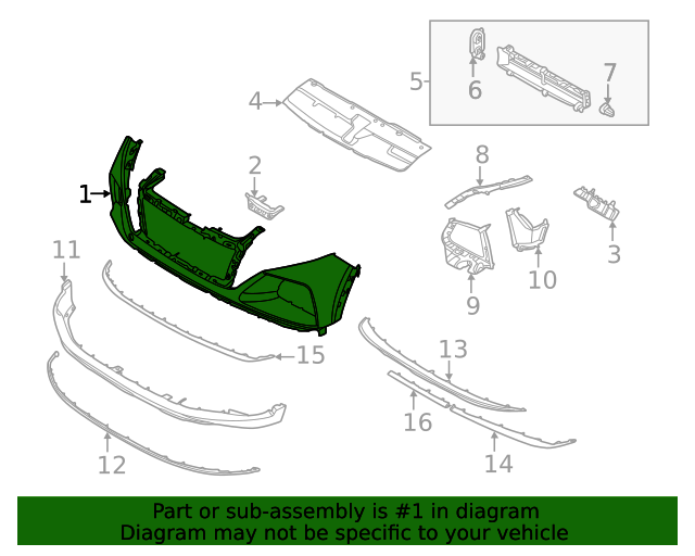 2022-2024 Hyundai Tucson Bumper Cover 86511-CW000 | OEM Parts Online
