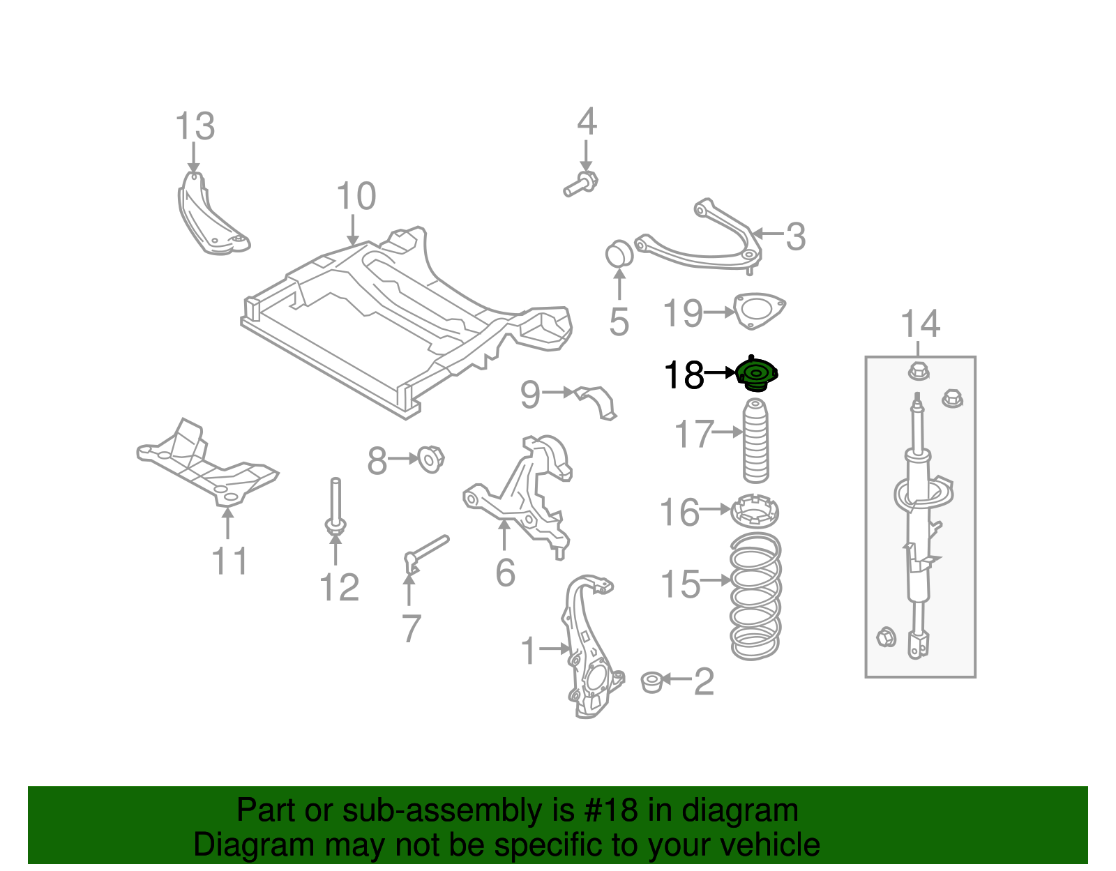 2007-2017 Infiniti Strut Mount 54320-1EA0B | Infiniti of Orland Park