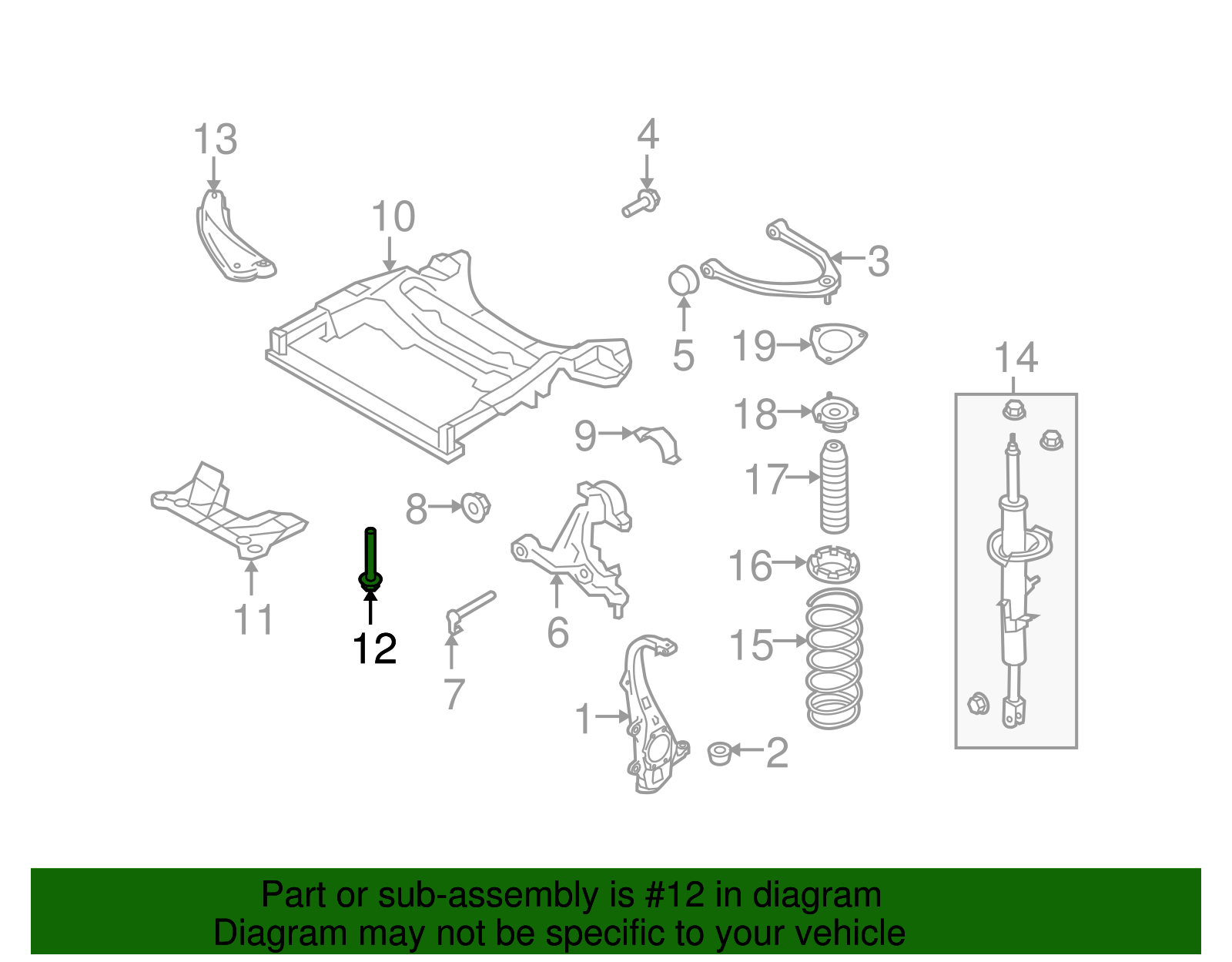 2007-2020 Infiniti Engine Cradle Bolt 54459-JK02B | Faulkner Infiniti ...