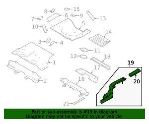 2019-2021 Nissan Altima Rail Assembly G5511-6CAMA | OEM Parts Online