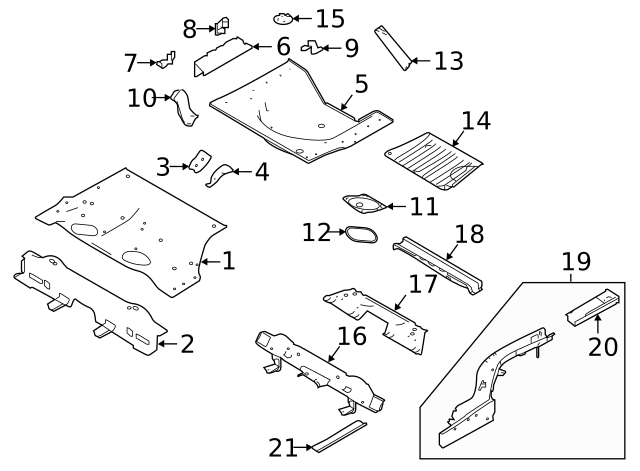 2019-2024 Nissan Altima Cross-Member Extension 751A4-6CA0A | TascaParts.com