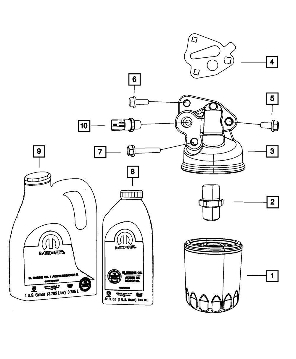 04105409AE - 2007-2011 Mopar - Engine Oil Filter | Mopar OEM Parts Direct
