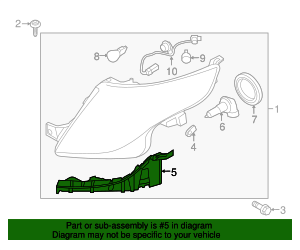 2011-2015 Ford OEM NEW 2011-2015 Ford Explorer Side Headlight Support ...