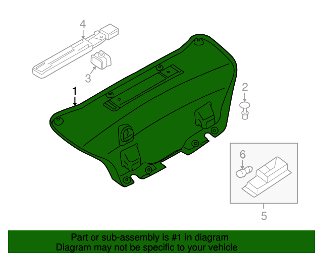 Genuine BMW 51-49-7-173-561 | Trunk Lid Trim | FREE Shipping on Most ...
