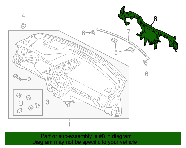 2018-2020 Volvo XC60 Reinforced Beam 32244009 | TascaParts.com