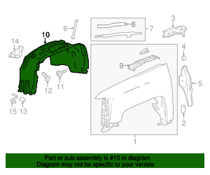 2016-2019 GM Fender Splash Shield 84082131 | TascaParts.com