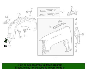 23240603 - Front Driver Side Wheelhouse Panel Brace 2014-2019 GM ...