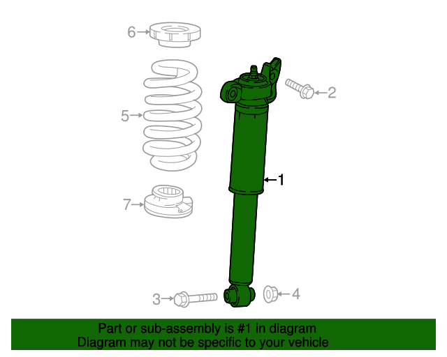 84896799 - Rear Shock Absorber with Upper Mount 2017-2018 Cadillac XT5 ...