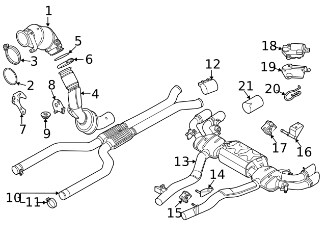 Genuine BMW 18-30-8-746-786 | Center Muffler | FREE Shipping on Most ...