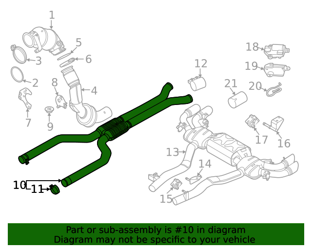 Genuine BMW 18-30-8-746-786 | Center Muffler | FREE Shipping on Most ...