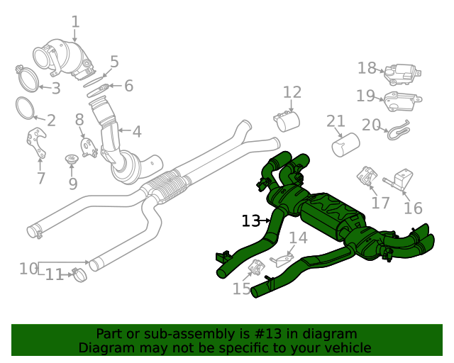 Genuine BMW 18-30-7-883-606 | Rear Muffler | FREE Shipping on Most ...