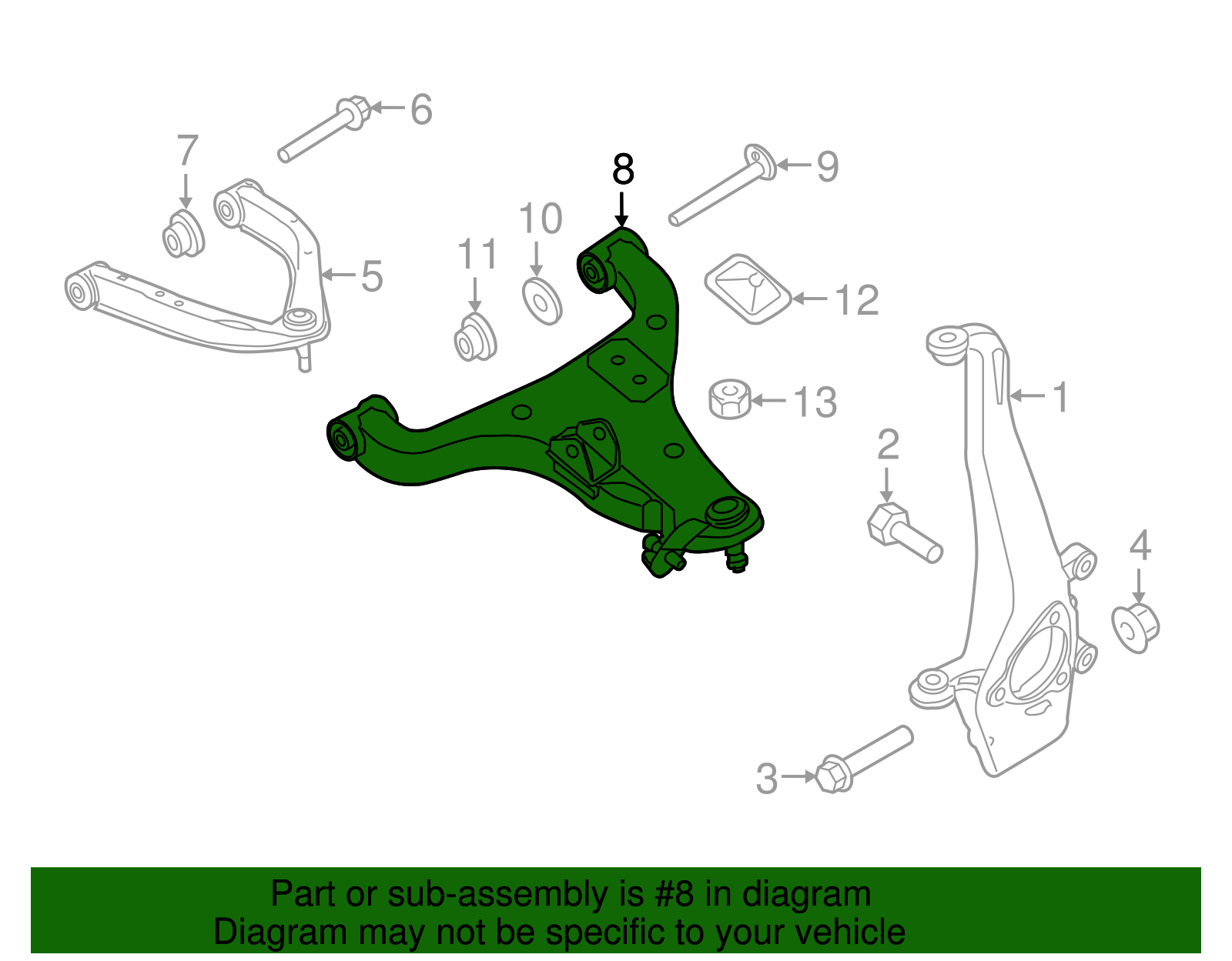 54501-6JS0A - Lower Control Arm - 2017-2024 Nissan Armada | Nissan OEM ...