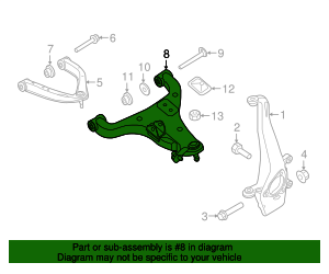 2017-2024 Nissan Armada Lower Control Arm 54500-6JS0A | OEM Parts Online