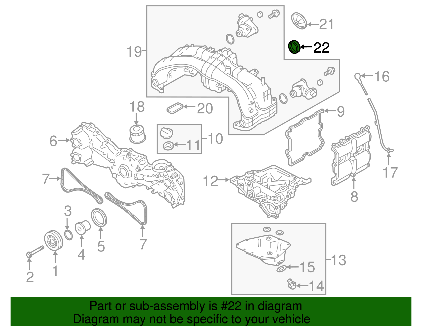 2017-2024 Subaru Gasket 16175AA490 | Subaru Parts Store