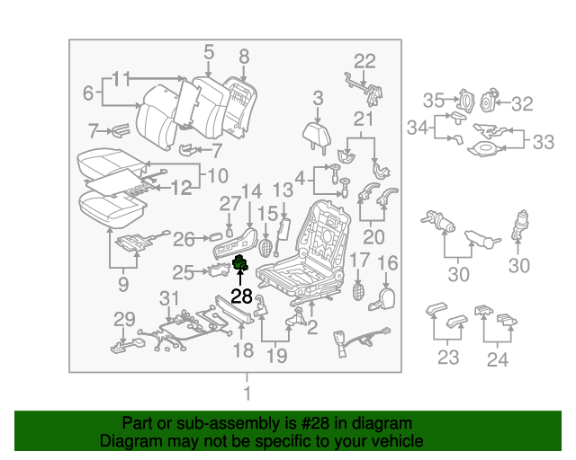 84920-30240-A0 - Seat Lumbar Switch 2006-2013 Lexus | AutoNationParts.com