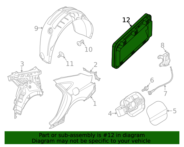 97510-L1000 - Quarter Panel Vent 2020-2024 Hyundai | AutoNation Parts