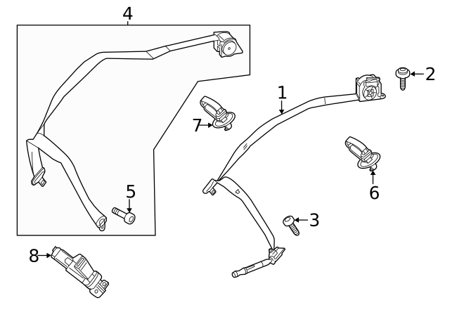 223-860-12-03-7R12 - Seat Belt Guide 2021-2023 Mercedes-Benz | Mercedes ...